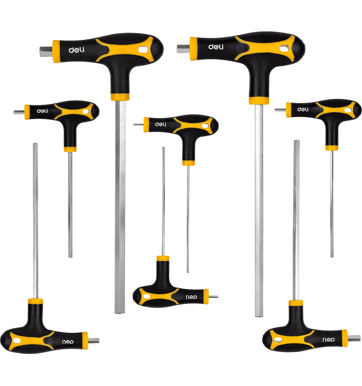 DL233108 T-type Flat End Hex Key Sets | Deli Tools Malaysia